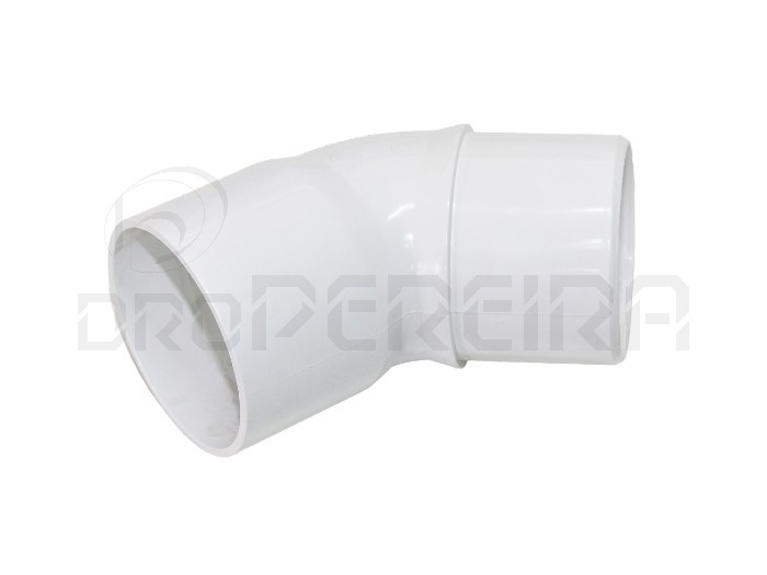 CURVA PVC BRANCA 45º 90mm